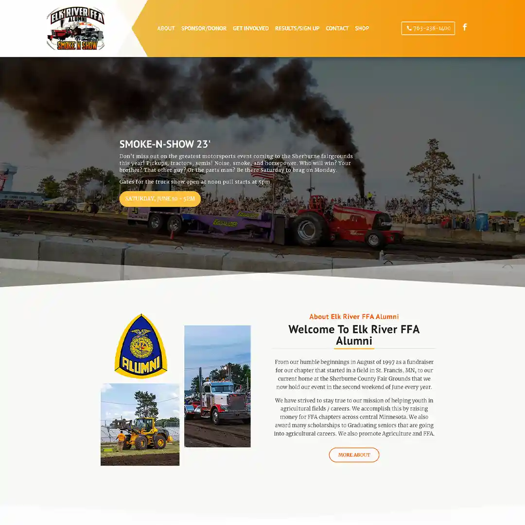 Elk River FFA Alumni - Non-Profit Website Design - Watermark Design